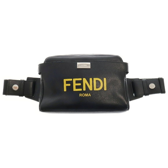 Fendi | Bags | Fendi Yellow Pack Pequin Logo Leather Waist Bag Shoulder ...